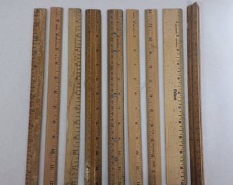 Vintage wooden ruler | Etsy