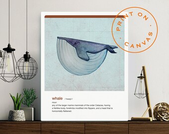 Walvis tekening | Etsy