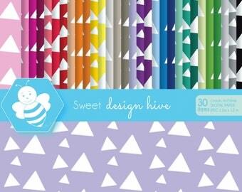 Southwestern Triangle Digital Paper Scrapbooking paper