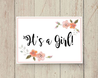 Gender reveal card | Etsy