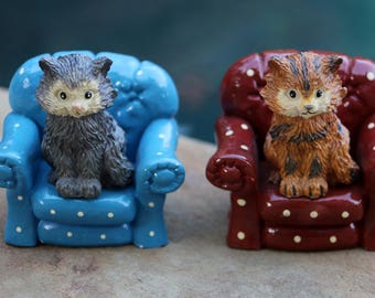 Cute cat figurine | Etsy