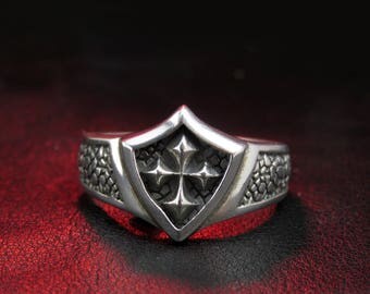 Mens gothic ring | Etsy