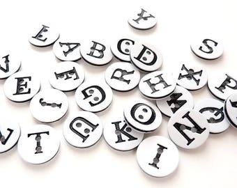 Alphabet buttons | Etsy