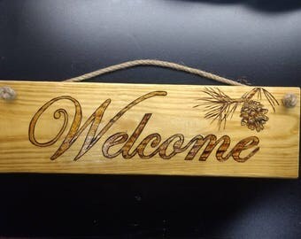Wood burned sign | Etsy