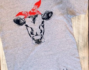 Cow and bandana | Etsy
