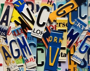 License plate letters | Etsy