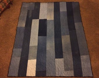 Denim quilt | Etsy