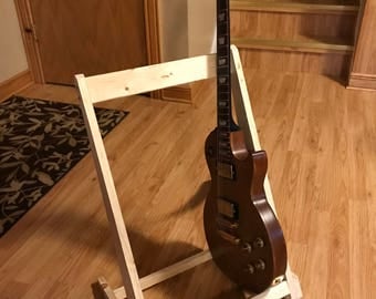 Wooden guitar stand | Etsy