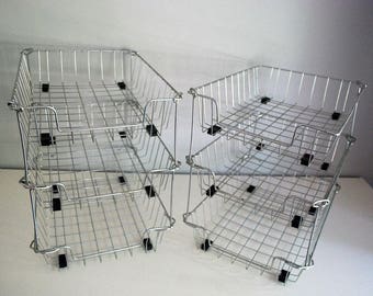 Wire file baskets | Etsy