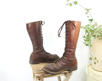 Vintage work boots | Etsy