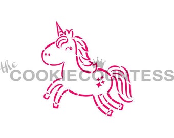 Unicorn cake stencil | Etsy