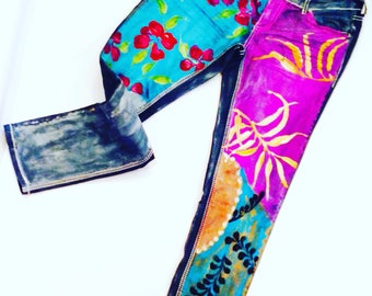 Painted jeans | Etsy