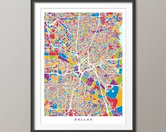 Vintage map Antique map of Dallas Old map of Dallas