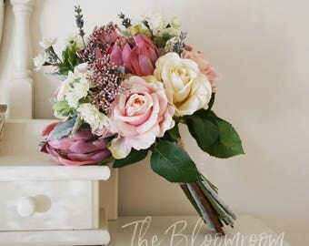 Silk flower bouquet | Etsy