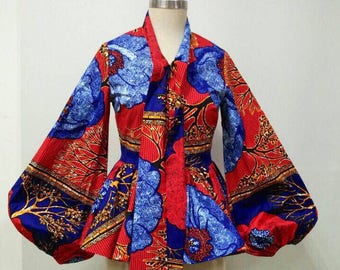 African print blouse | Etsy