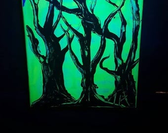 Blacklight art | Etsy
