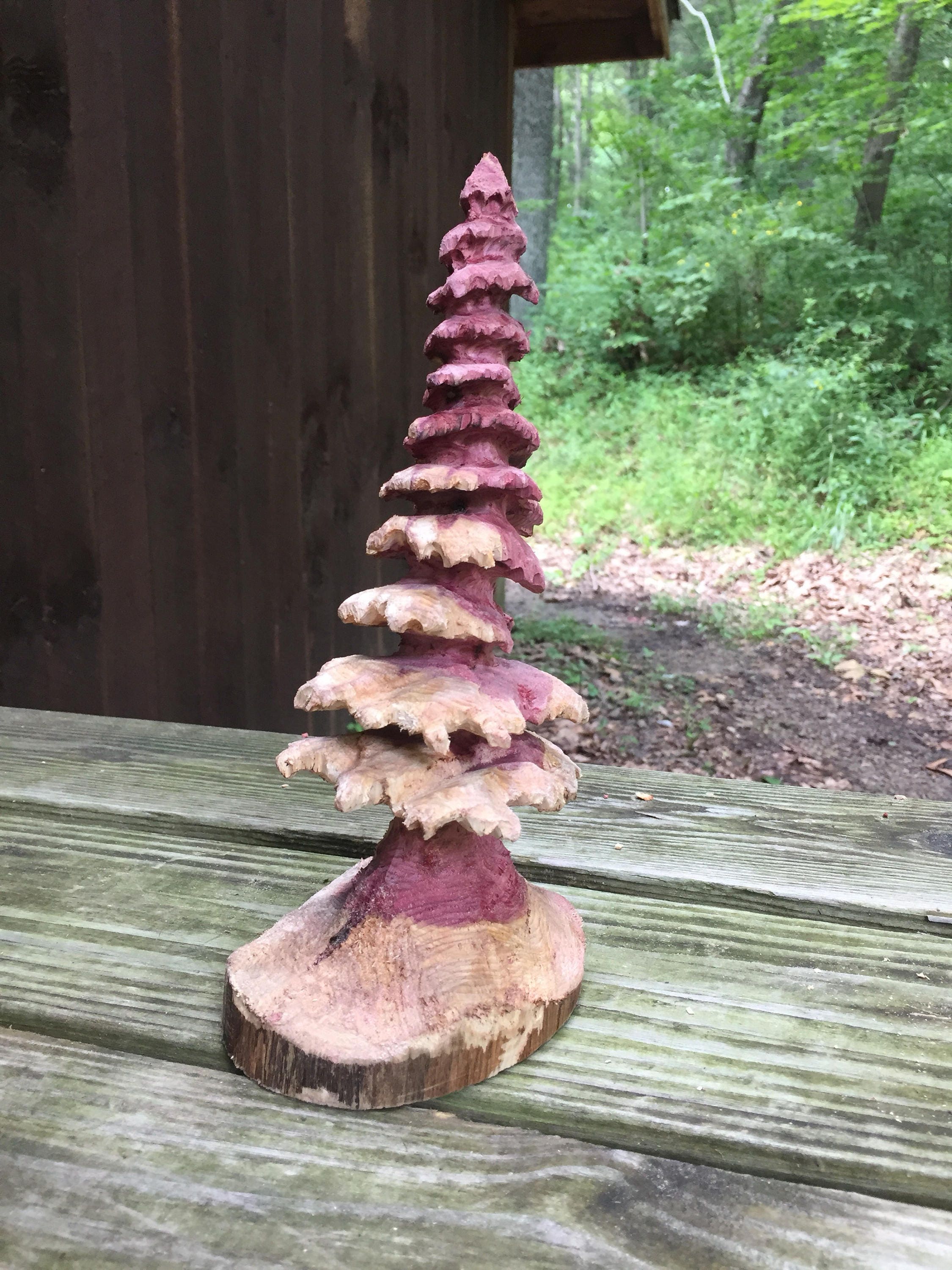 Spring Sale Tree Wood Carving, Chainsaw Carving, Cedar, Hand Carved ...