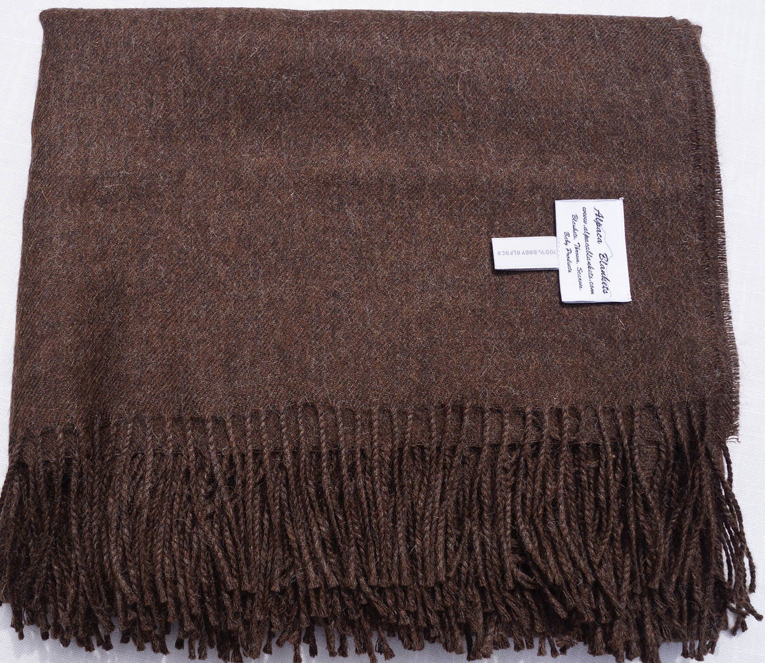 100% Baby Alpaca Throw Blankets Solid Color II Broad