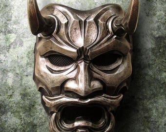 Japanese demon mask | Etsy