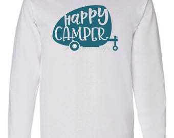 Happy camper shirt | Etsy