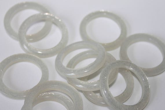 Craft rings Clear shiny glitter plastic craft rings DIY