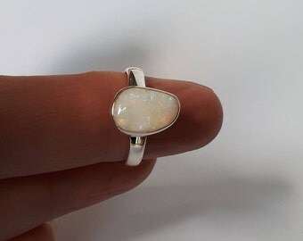 Genuine opal ring | Etsy