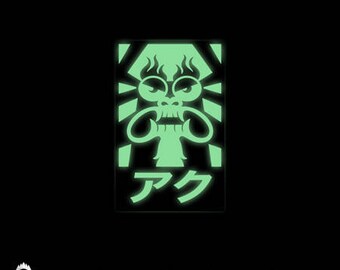 AKU sticker Samurai Jack x Obey Giant parody slaps street