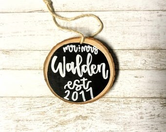 Wood slice ornament | Etsy