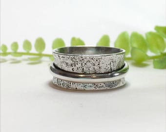 Silver spinner ring | Etsy