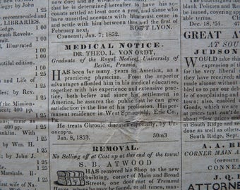 1800s newspaper | Etsy