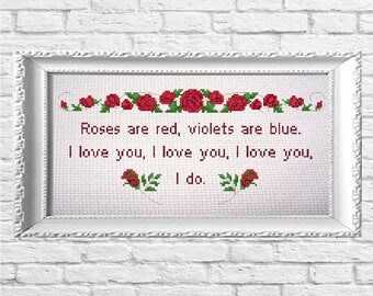 Roses are red poem | Etsy