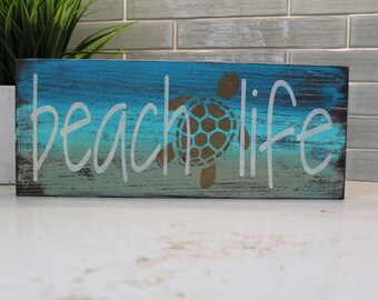 Wooden beach signs | Etsy