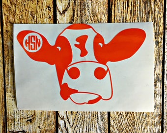Cow decal | Etsy