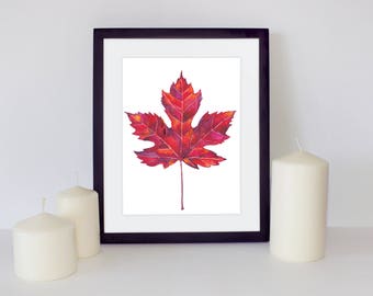 Maple leaf art | Etsy