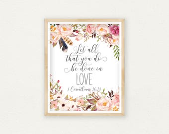 Bible verse wall art | Etsy