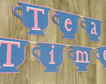 Tea party banner | Etsy