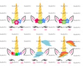 Unicorn clip art | Etsy