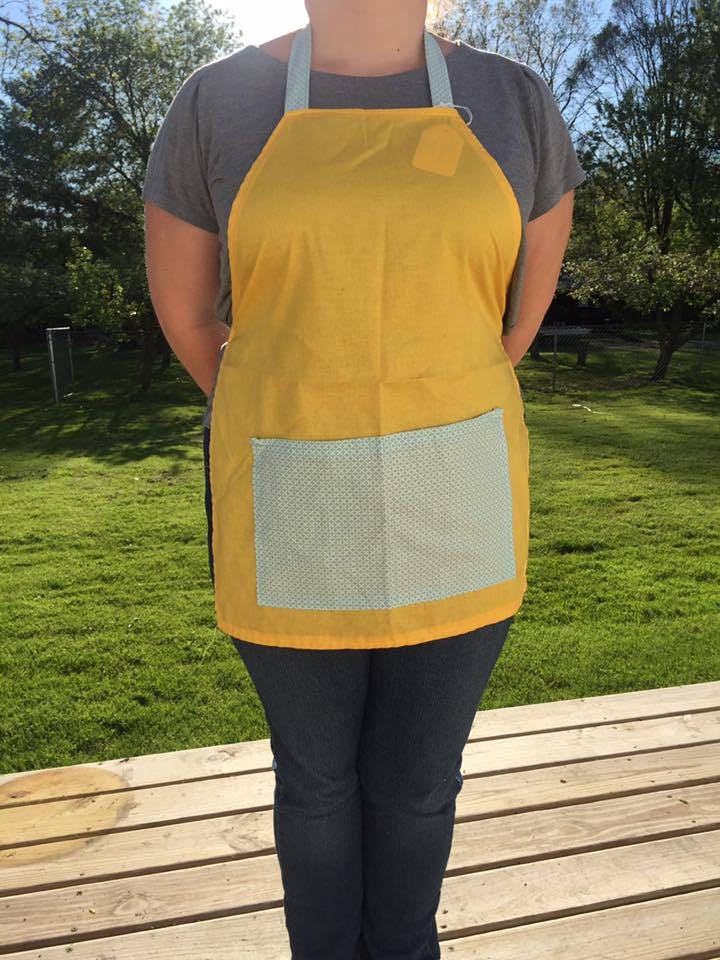 Yellow and Blue Apron