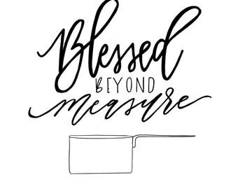 Blessed beyond | Etsy