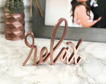 Relax sign | Etsy