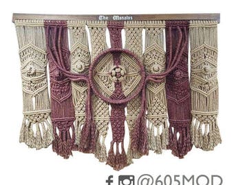 Vintage macrame wall hanging | Etsy