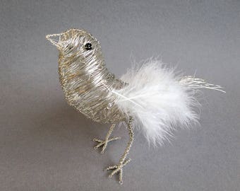 Wire bird sculpture | Etsy