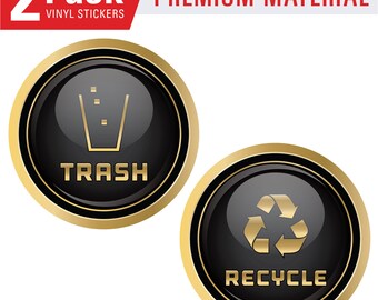 Trash can decal | Etsy