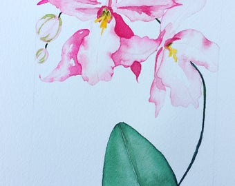 Orchid painting | Etsy