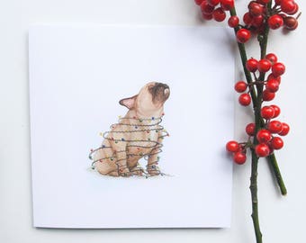 Dog christmas cards | Etsy