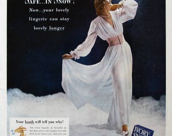 Vintage lingerie ad | Etsy