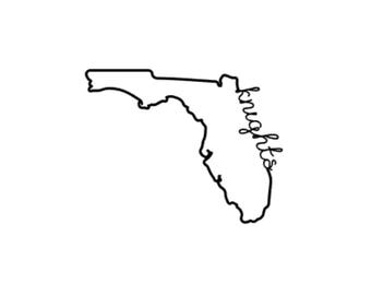 Florida outline | Etsy