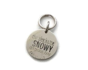 Silver dog tag | Etsy