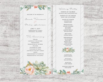 Wedding Program wedding reception wedding thank you.