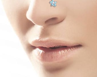 Blue nose ring | Etsy